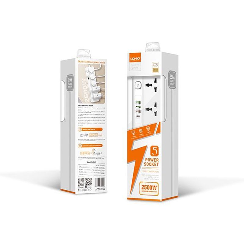 LDNIO 5 AC Outlets Universal Power Strip SC5415 | Custom Mac BD
