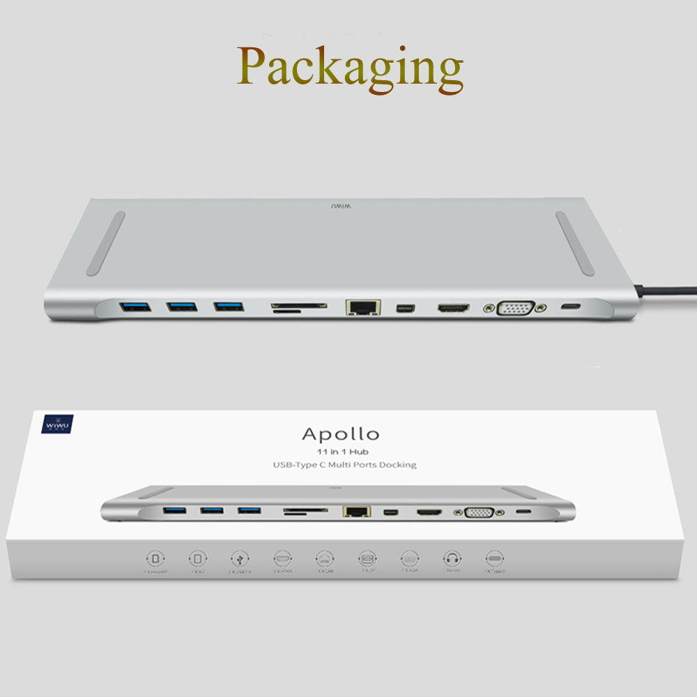Wiwu Multi-function 10 In 1 Hub USB Type-c Docking - Custom Mac BD