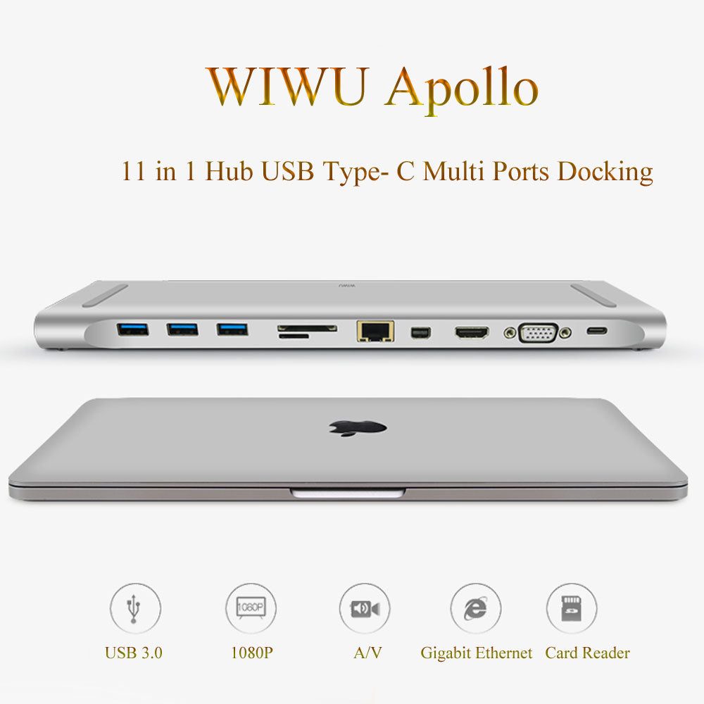 Wiwu Multi-function 10 In 1 Hub USB Type-c Docking - Custom Mac BD
