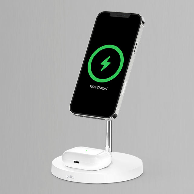 Belkin 2-in-1 Wireless Charger Stand with MagSafe 15W – Custom Mac BD