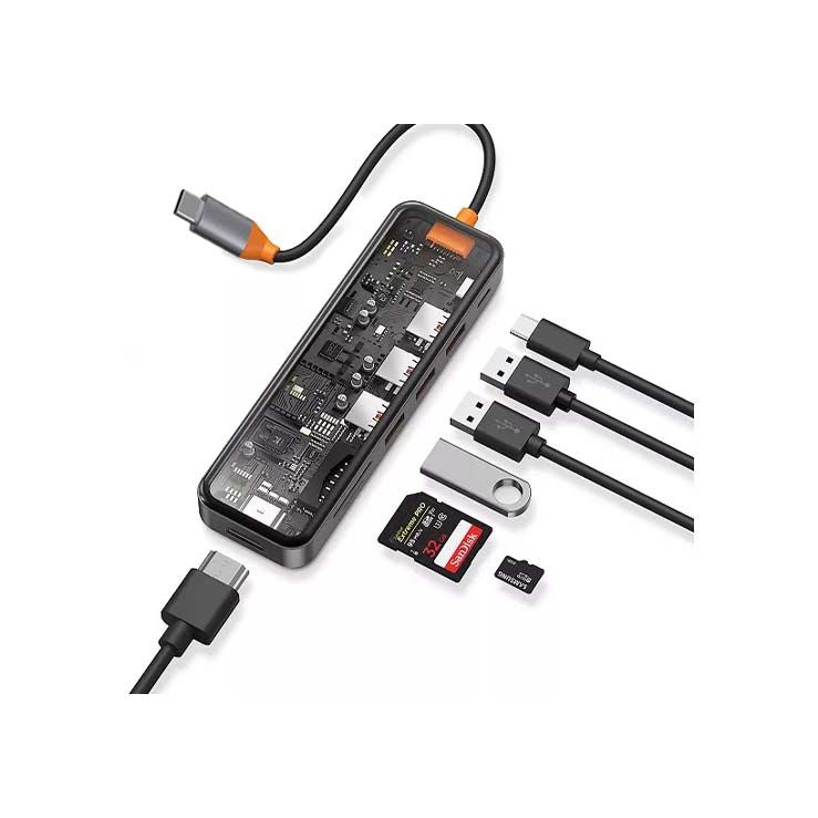 WiWU Cyber Multifunctional 8-in-1 Type C Docking Station | Custom Mac BD